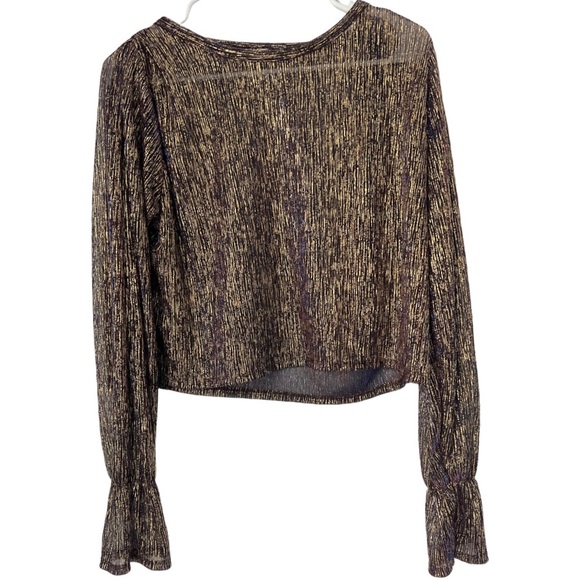 Zara | Tops | Zara Gold Sparkle Metallic Top | Poshmark